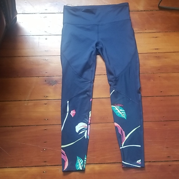 JoyLab | Pants & Jumpsuits | Navy Blue Floralmesh Joy Lab Leggings ...